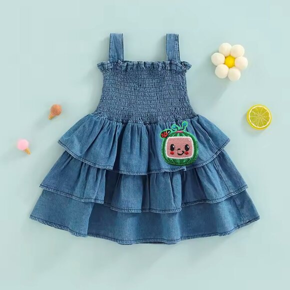boutique | Dresses | Cocomelon Dress Birthday Clothes Coco Melon Outfit ...